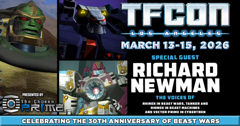 Transformers voice actor Richard Newman to attend TFcon Los Angeles 2026